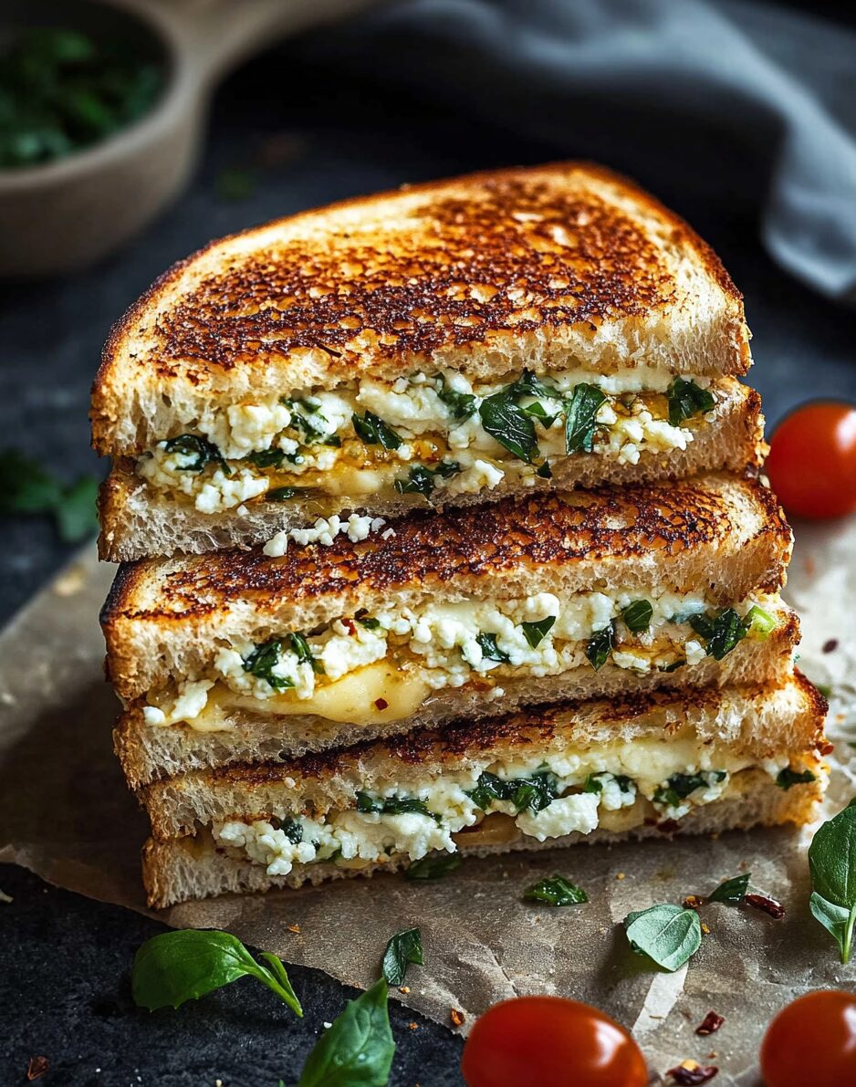 Feta Cheese Sandwich with Herbs – Recipessin