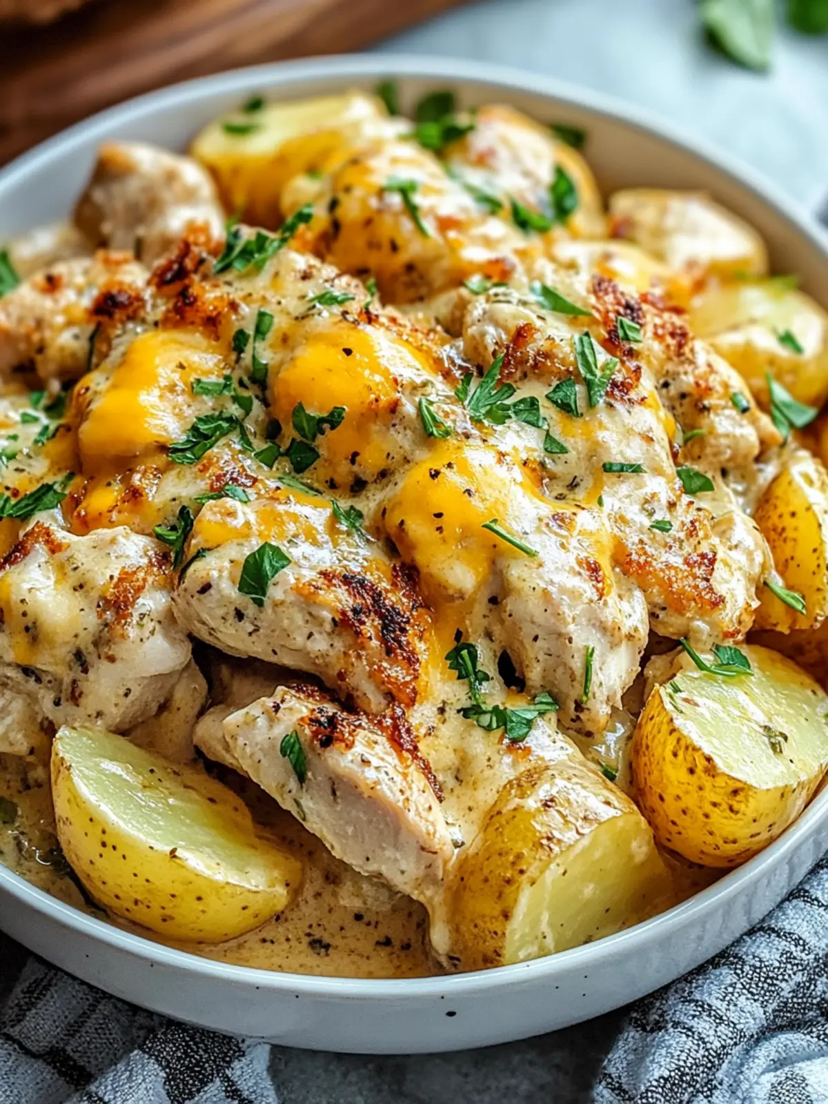 Easy Slow Cooker Cheesy Ranch Chicken & Potatoes for Comfort
