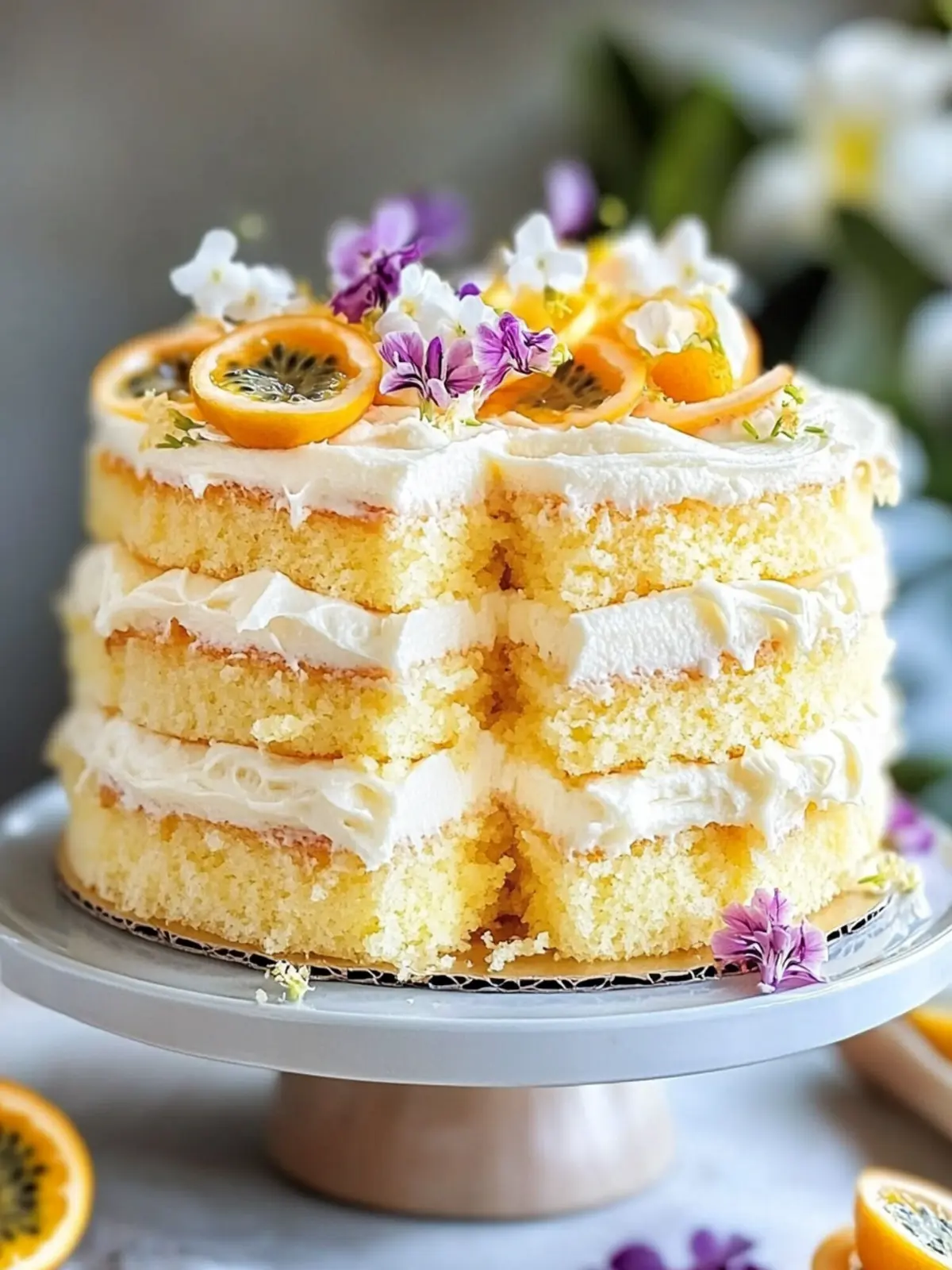 Ultimate Moist Baking Passionfruit Layer Cake with Delicious Frosting