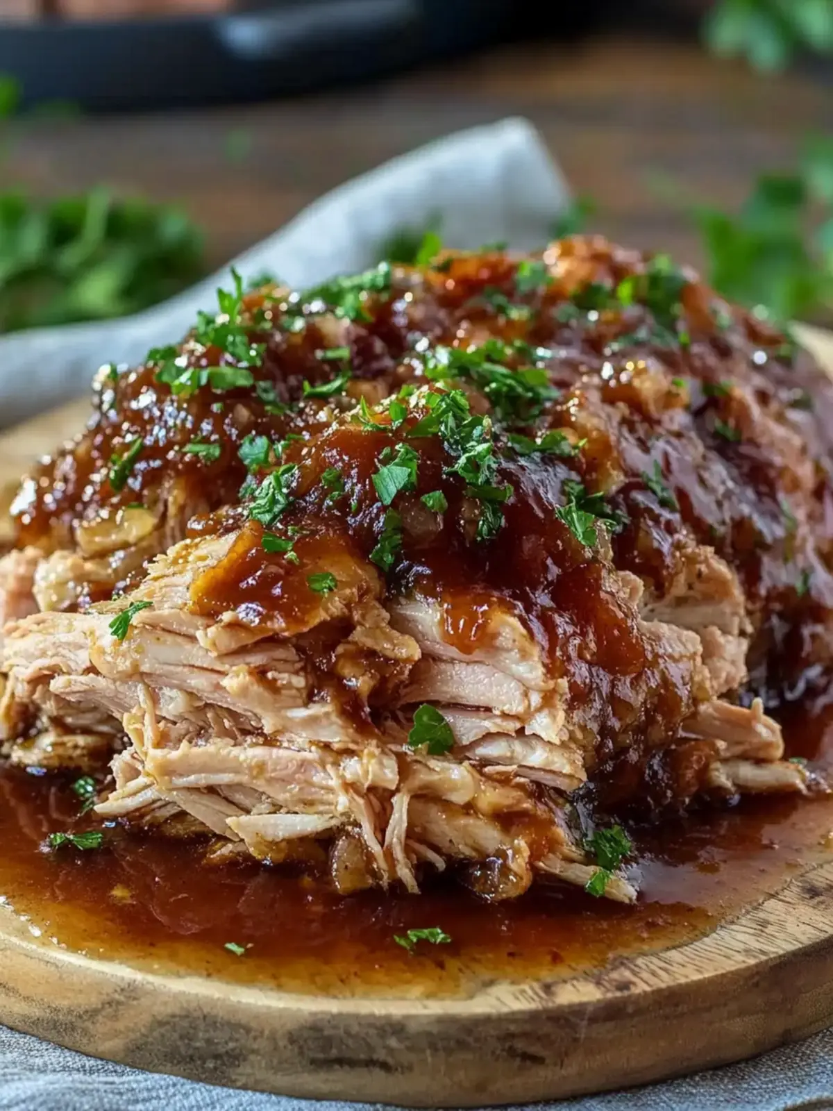 Easy Slow Cooker Honey Garlic Pulled Pork Tenderloin Recipe