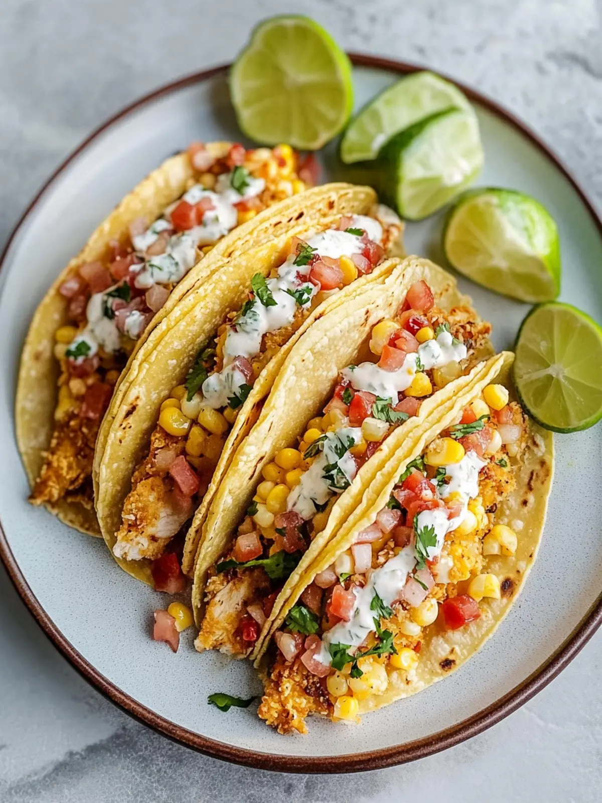Ultimate Fried Chicken Street Corn Tacos with Guilt-Free Bacon